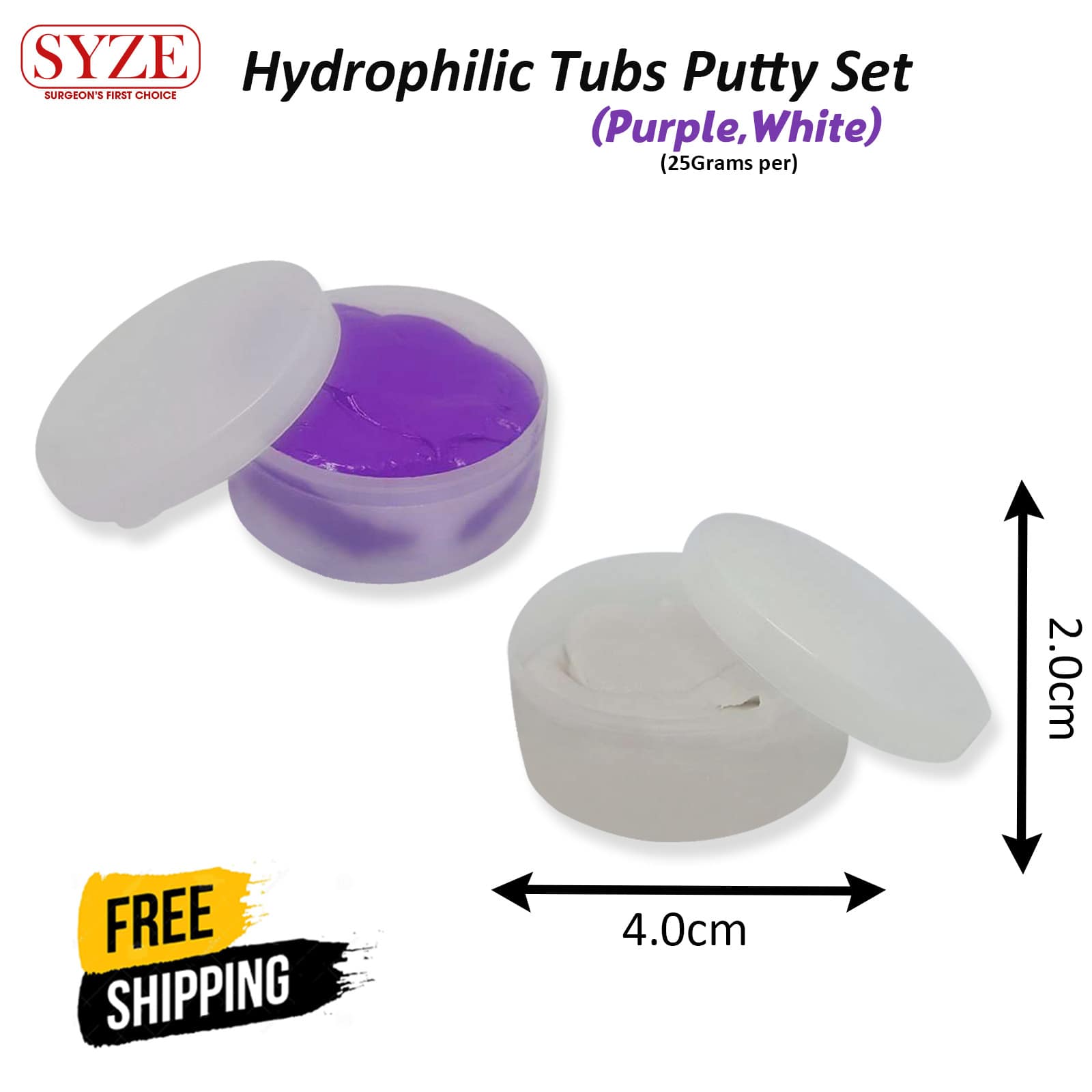 Quick Setting Dental Teeth Impression Putty Purple 25G/White 25G Seal ...