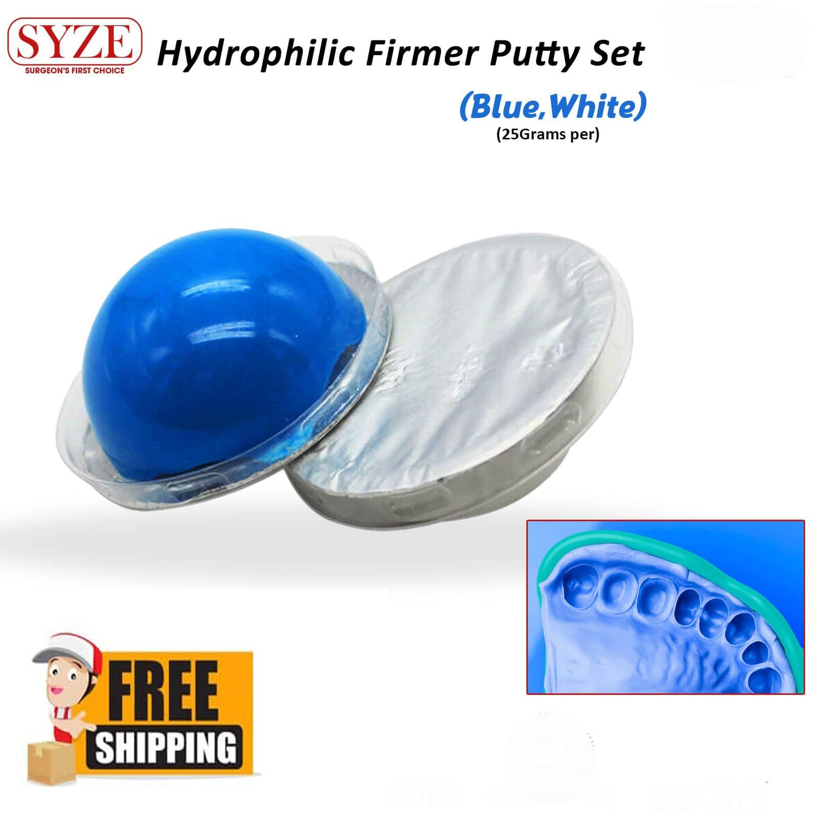 Dental Hydrophilic Firmer Mould Impression Putty Teeth Retainer Silicon ...