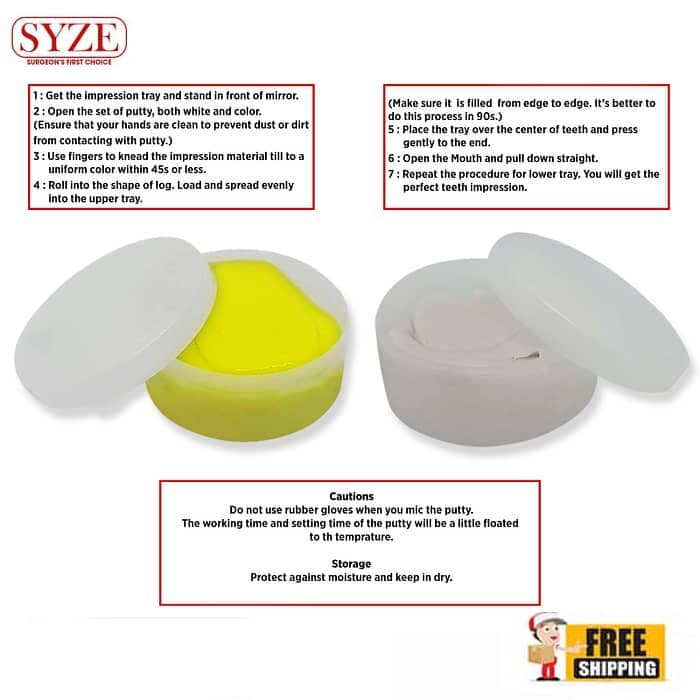 Hydrophilic Firmer Dental Impression Putty Tube Mold Silicone – Dental ...