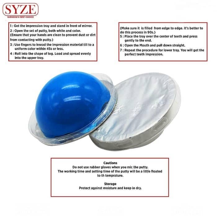 Hydrophilic Teeth Impression Putty Silicone Material & Mould with Upper ...