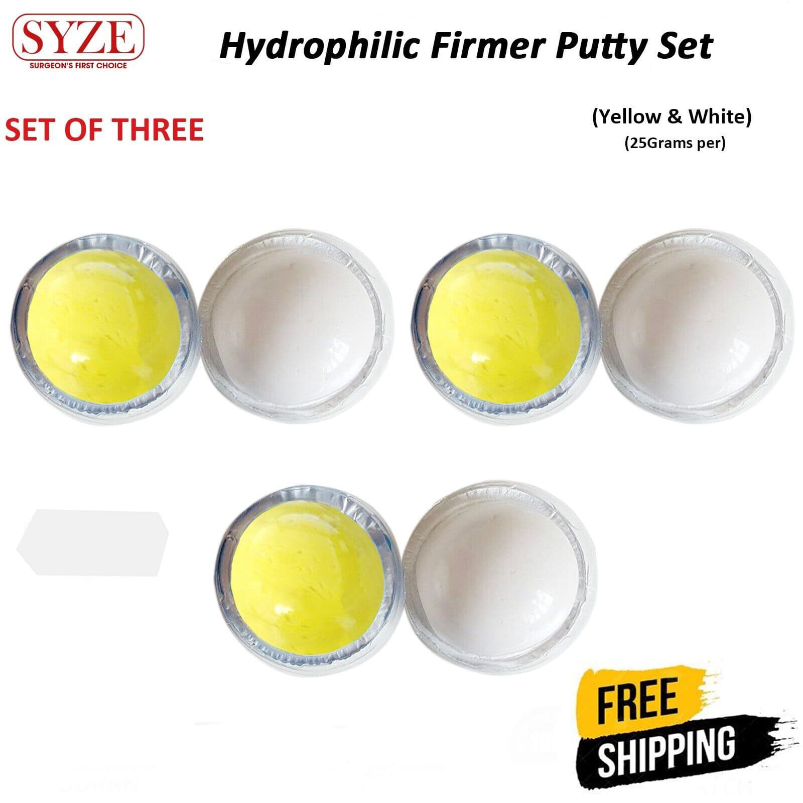 Hydrophilic Impression Tube Putty Yellow White + Large Upper & Lower ...